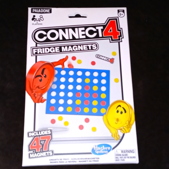 Hasbro | Toys | Connect 4 Fridge Magnets 2 Player Game Ages 6 Includes ...